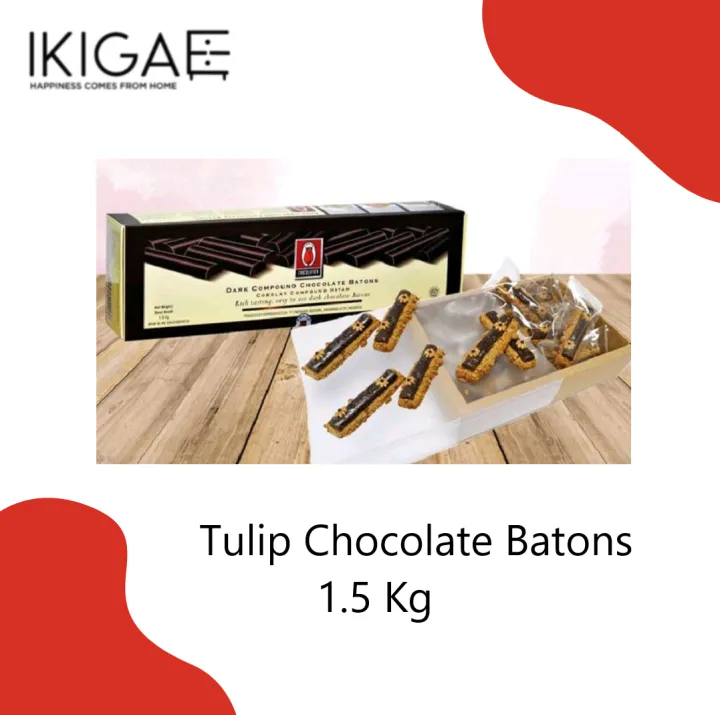 TULIP COMPOUND CHOCOLATE STICKS BATONS / STICK / STIK COKELAT 1,5 KG ...