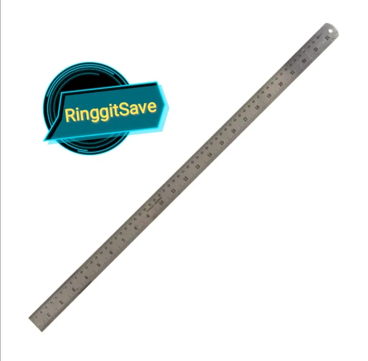 Stainless Steel Metal Ruler Pembaris Besi Heavy Duty Anti Rust Long ...