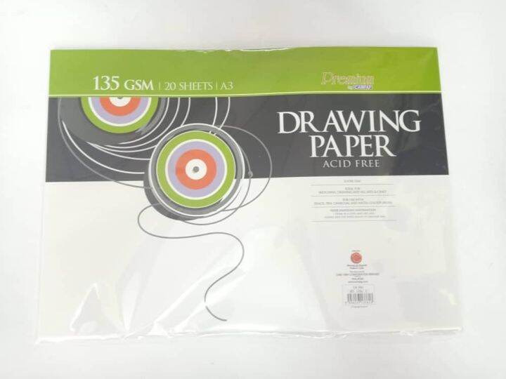 Premium By Campap A3size Acid Free Drawing Paper 135gsm 20Sheet | Lazada