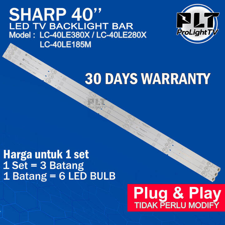 40 inch lampu tv LC-40LE280X / LC-40LE185M / LC-40LE380X SHARP LED TV ...