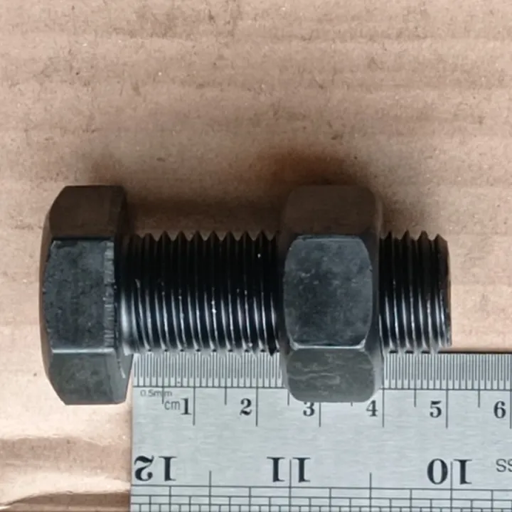 BAUT 30 BAJA M20 X 50 PANJANG 5 CM 5CM KUNCI 30 BAUD GRADE 8.8 HTB M20X50 FULL DRAT HITAM BAUT ...