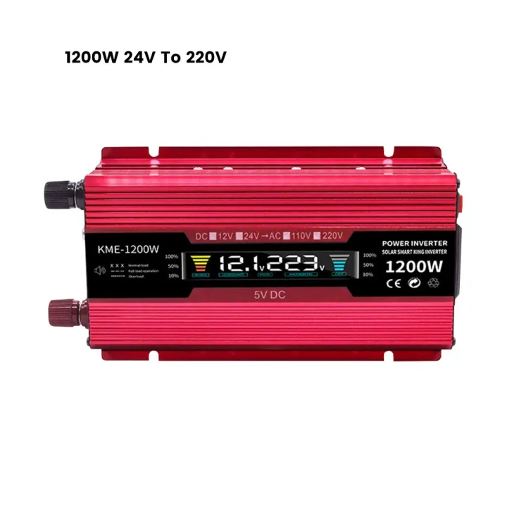 DC12V 24V To AC 220V 1200W Modified Sine Wave Inverter Transformer Portable Car Power Inverter ...