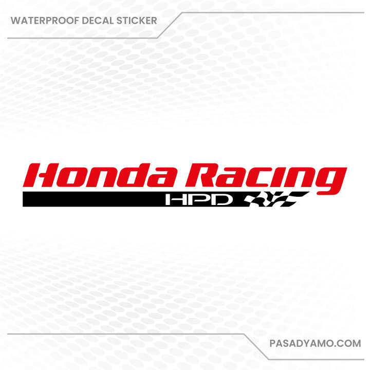 Honda Racing Decal Sticker for Cars and Motorcycles 1.25 x 7.5 inches ...