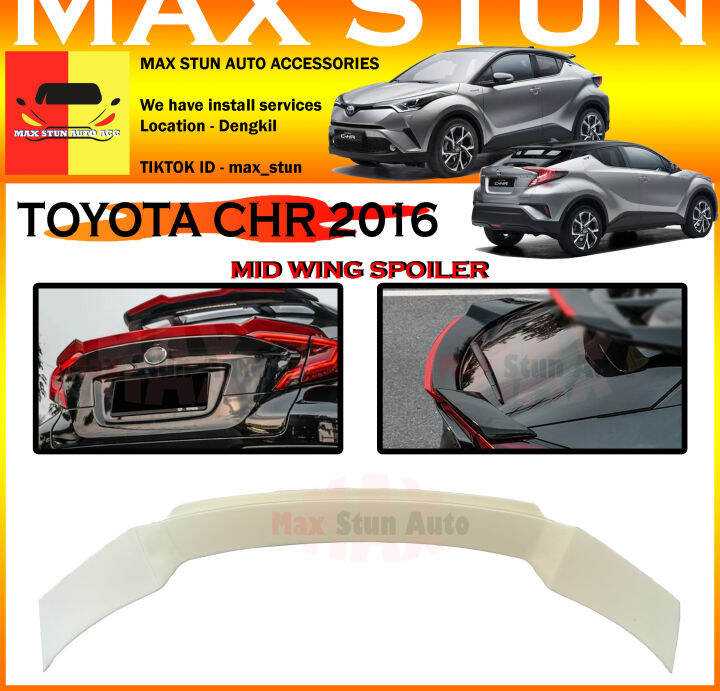 TOYOTA CHR SILK BLAZE MID WING SPOILER CH R CH-R 2018-2022 REAR MID ...