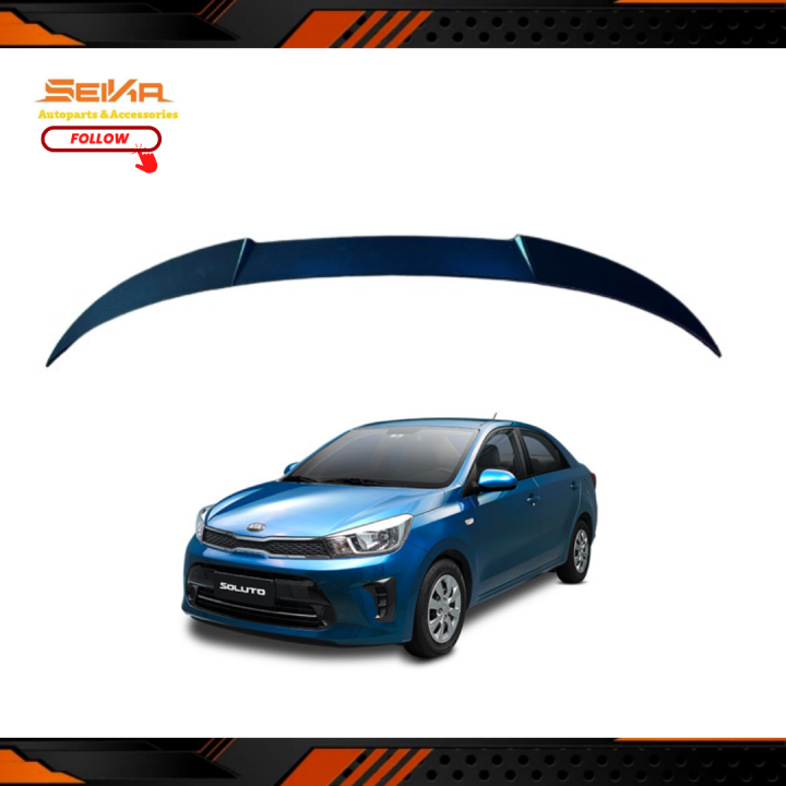 Kia Soluto 2017, 2018, 2019, 2020, 2021, 2022, 2023 Ducktail Spoiler ...