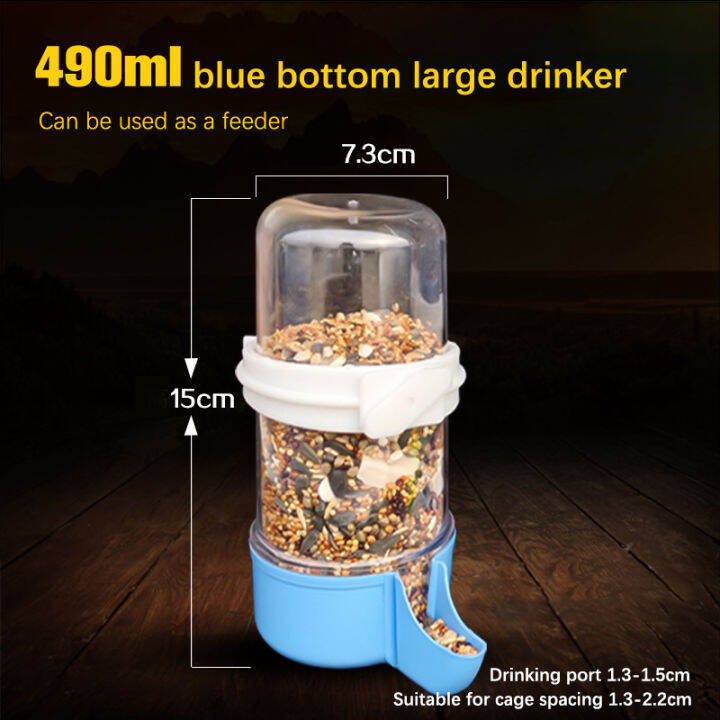 Senbilar Bird Water Dispenser Feeder Clear Plastic Seed And Water ...