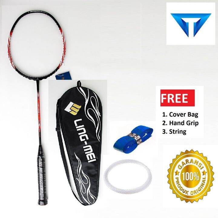 Badminton Racket Ling Mei Carbon H-3 Red Package | Lazada Indonesia