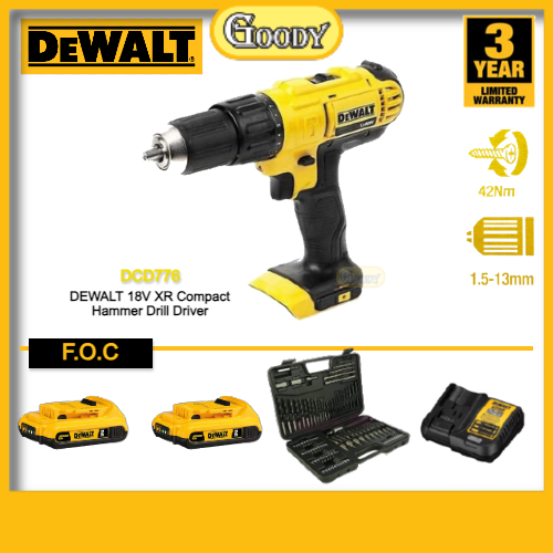 DEWALT DCD776 20V Max Cordless 13mm Hammer Drill ( DCD776 ) | Lazada