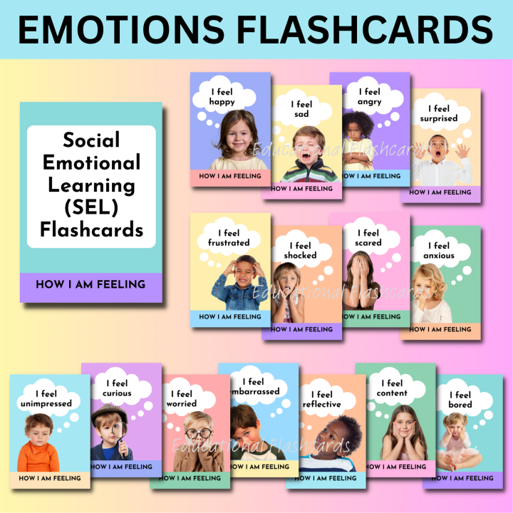 EMOTIONS FEELINGS EXPRESSIONS FLASHCARDS, EMOTIONS FLASH CARDS, HOW I ...