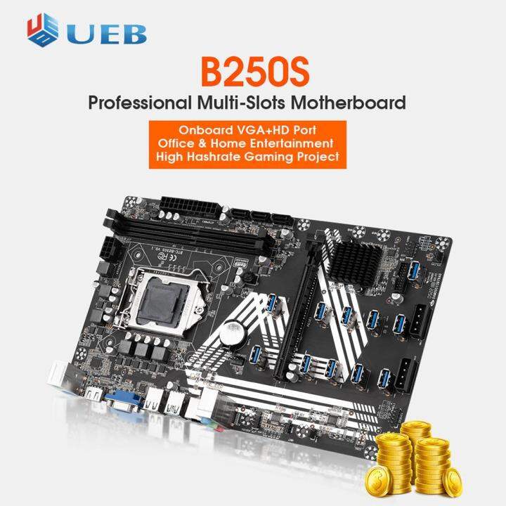 เมนบอร์ดสำหรับขุดขนาด11x USB 3.0เป็น PCI Express X16,ช่องเสียบการ์ดจอ ...