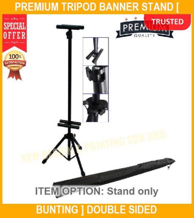 Premium Tripod Banner Stand [ Bunting Stand ] Double Sided PORTABLE ...
