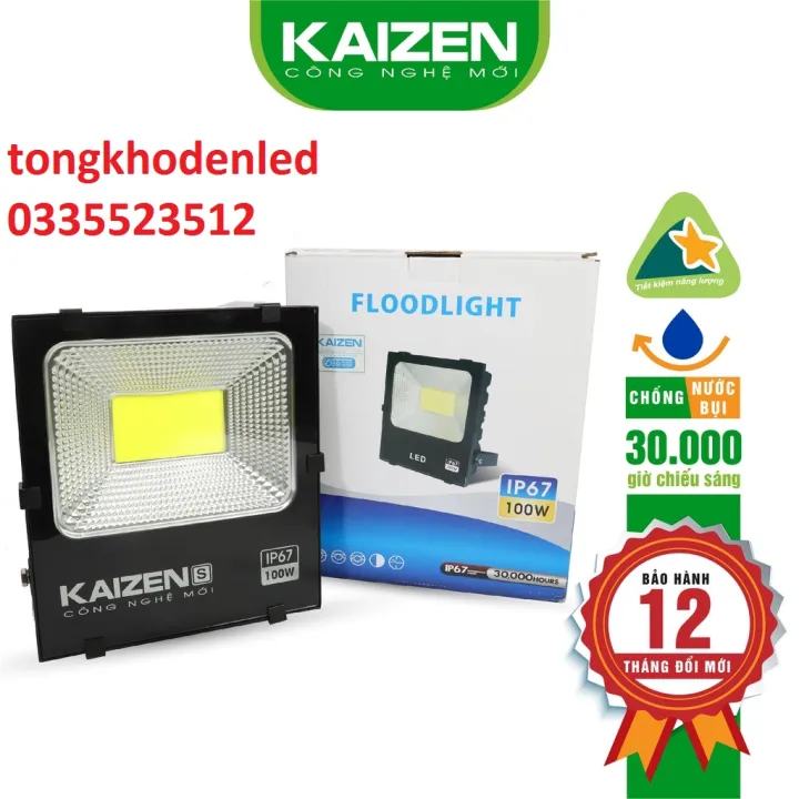 Đèn Pha led Kaizen COB IP66/IP65 30W/50W/100W/150W 6500K, Pha led 50w, đèn nhà xưởng,đèn chiếu ...