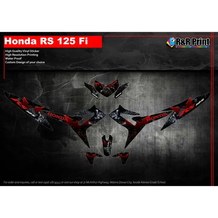 YOO- Honda RS 125 Fi Decals Sticker | Lazada PH