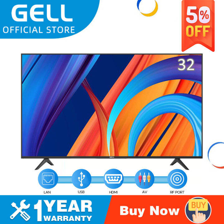 GELL 32 INCH LED TV Flat Screen TV HD television Frameless ultra-slim | Lazada PH