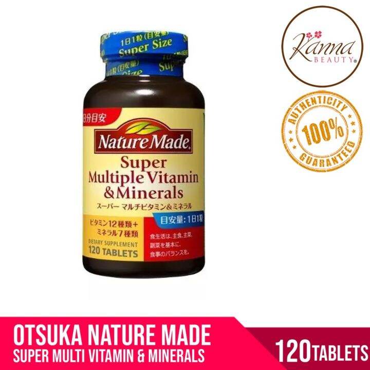 Otsuka Nature Made Super Multi Vitamin Mineral 120 Tablets Japan ...
