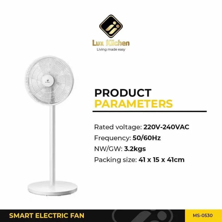 GS Stand Fan Lux Kiichen Smart Electric Fan Blade Fan | Lazada PH