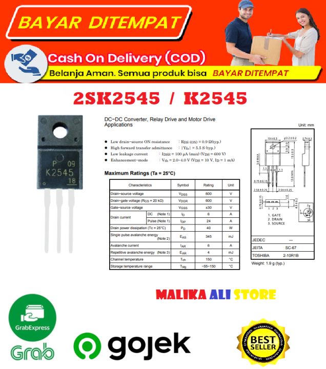 MOSFET 2SK2545 K2545 | Lazada Indonesia