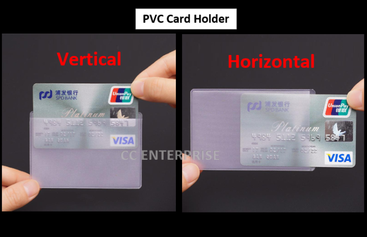 PVC Card Holder Cover Standard Size Clear / Frost/Transparent Card ...