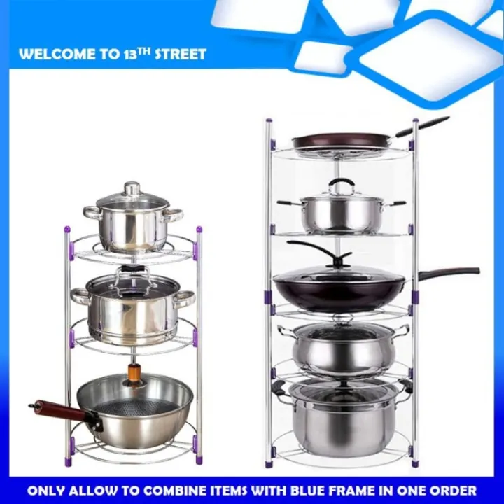 TEMPAT SIMPAN PERIUK DAPUR Rak Letak Kuali Masak Bekas Susun Periuk ...