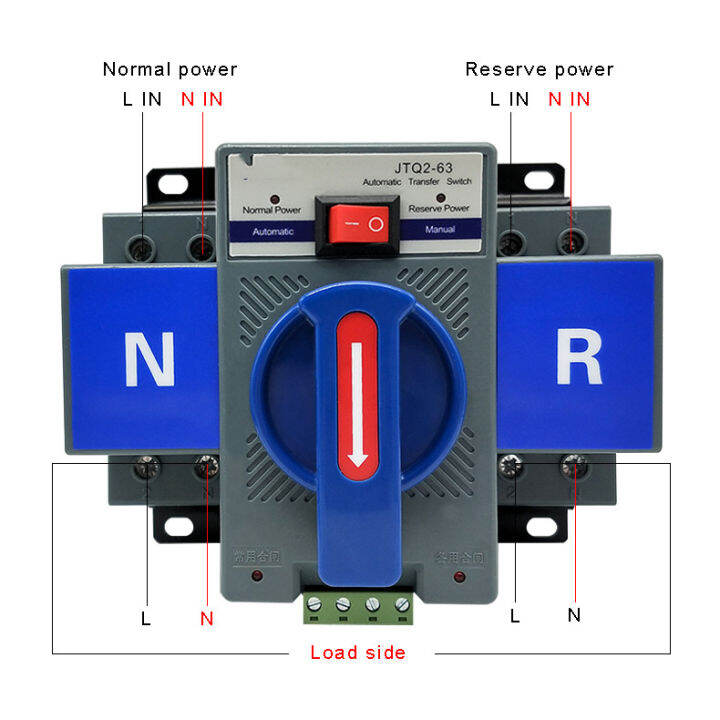 ATS 2P 63A 230V MCB Dual Power Solar Automatic transfer switch ATS ...