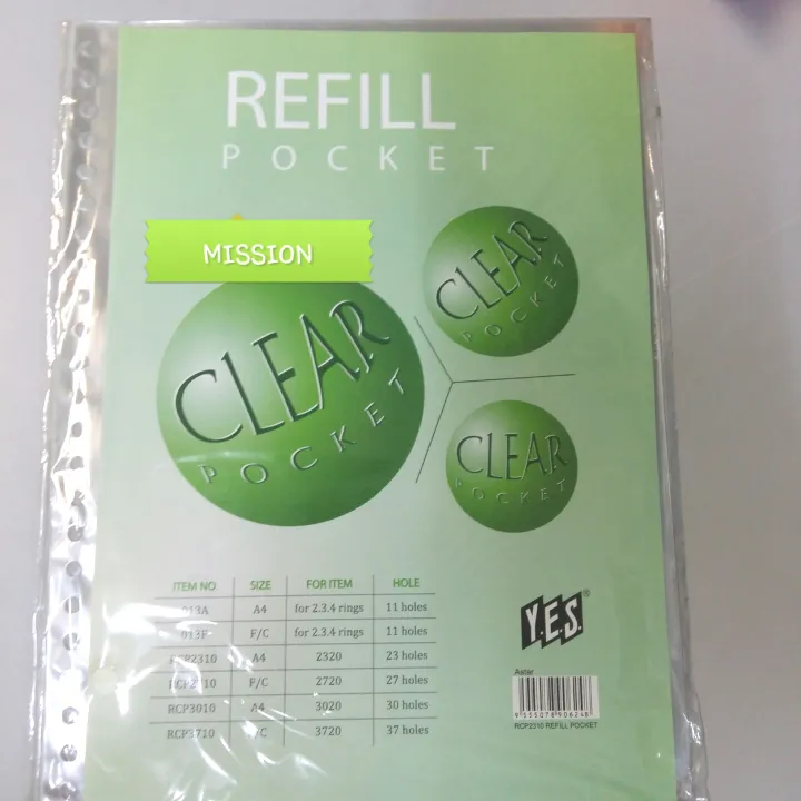 Clear Pocket Refill (A4 Size) | Lazada