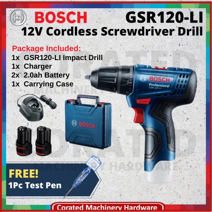 [CORATED] Bosch GSR120-LI GEN2 Set 12V Cordless Drill/Driver ...