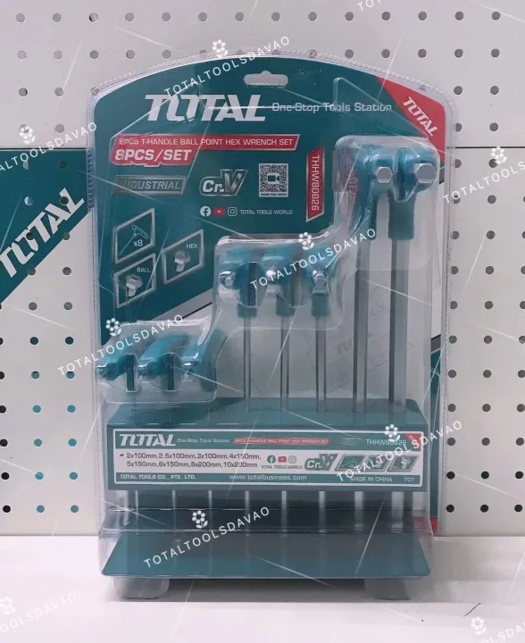 TOTAL 8 Pcs T-handle ball point hex wrench set THHW80826 INDUSTRIAL ...