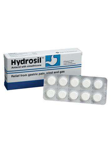 HYDROSIL TABS 10S TO RELIEVE GASTRIC PAIN, FLATULENCE AND ACID ...