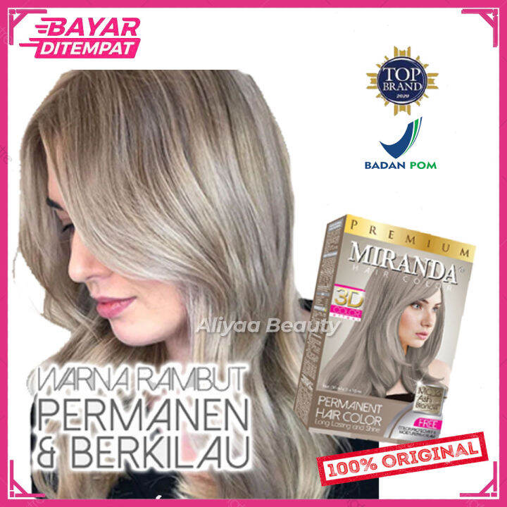 Pewarna Rambut Viral Miranda Permanent Hair Color Cat Rambut MC-16 Ash ...