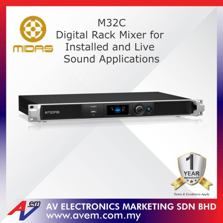 MIDAS M32C Digital Rack Mixer for Installed and Live Sound Applications ...