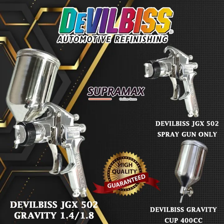 Devilbiss Japan High Atomizing Paint Gravity Feed Spray Gun JGX-502-143-FF 1.4 mm / EX 1.8 mm ...
