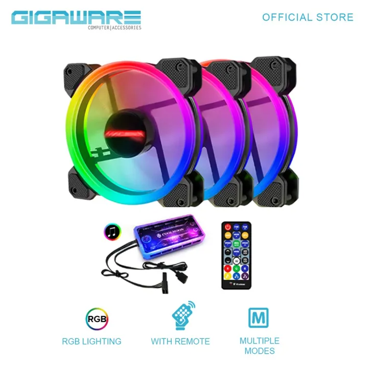 Gigaware RGB Chassis Cooling Fan 3pcs Computer Cooler Cooling Rgb Case ...