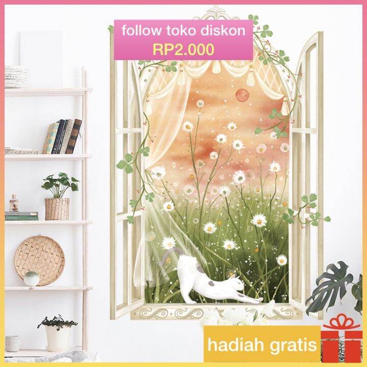 wall sticker dinding / kertas dinding wallpaper stiker dinding（60cm ...
