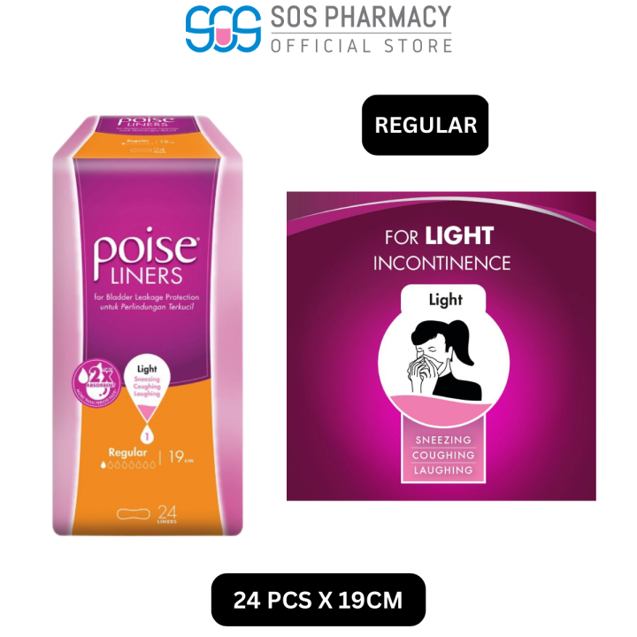 Poise Liners Regular Incontinence/Adult Diapers (19cm/12 x 2 Packs ...