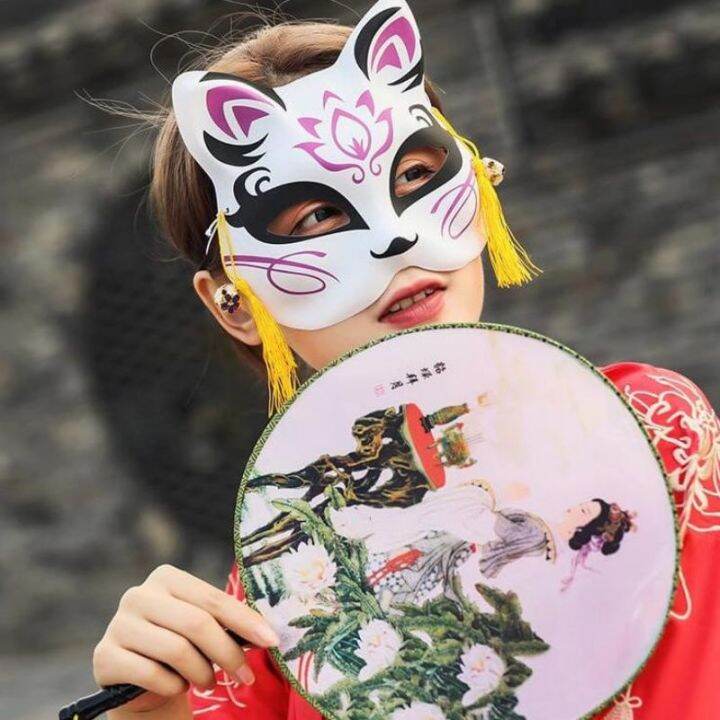 TOPENG KUCING COSPLAY KITSUNE FOX BUNKASAI JAPANESE FESTIVAL MASK ...