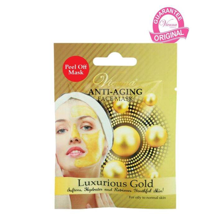 VIENNA PEEL OFF MASK ANTI-AGING LUXURIOUS GOLD - 20G SACHET | Lazada ...