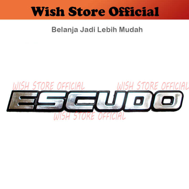 [PCS] Emblem / Car Logo / Sticker / Lambang Mobil Tulisan ESCUDO ...