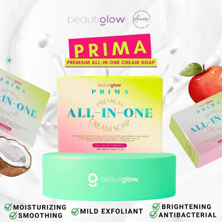 【COD】rpuvu69693 PRIMA BeautiGlow Premium All-in-One Cream Soap Advanced ...