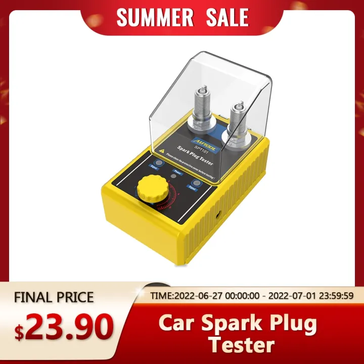 AUTOOL SPT101 Car Spark Plug Tester Auto Adjustable Double Hole ...