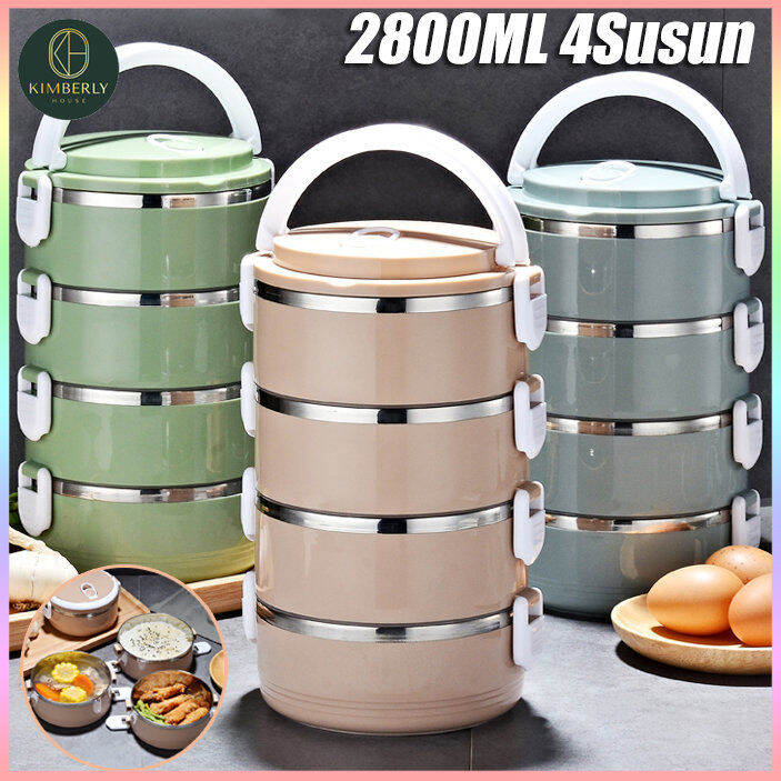 Rantang Stainless Steel 4 Susunan polos lucu elegan tempat bekel ...