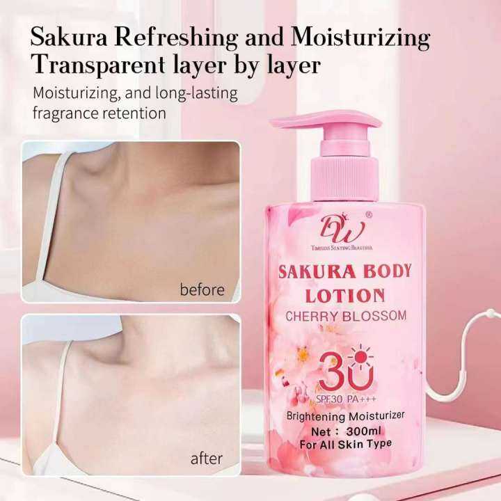 DW Sakura Cherry Blossom Body Lotion SPF30 PA++++300ml | Lazada PH