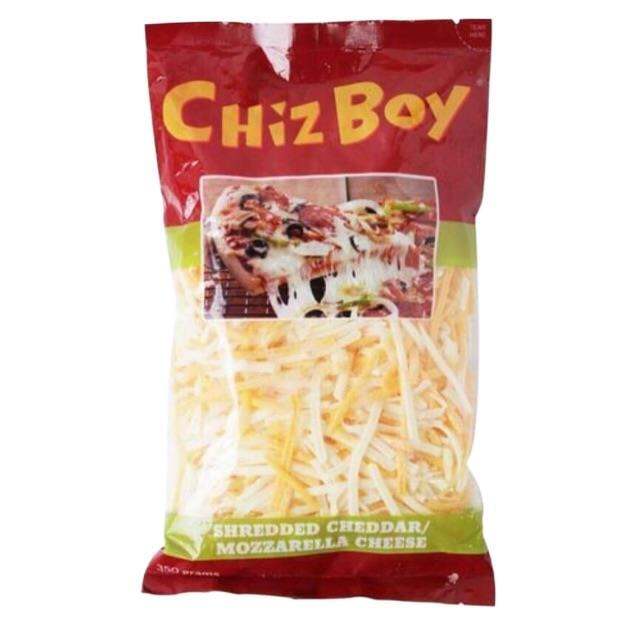 CHIZBOY red SHREDDED CHEDDAR MOZZARELLA CHEESE 350grams | Lazada PH