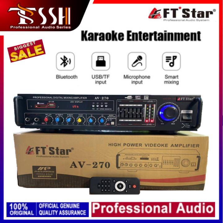 FT STAR AV-270 HIGH POWER VIDEOKE AMPLIFIER | Lazada PH