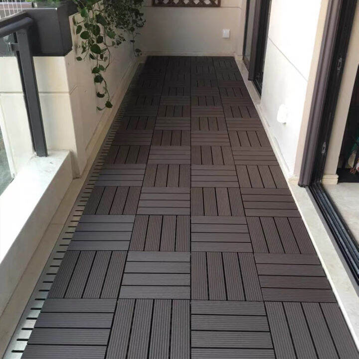 Plastic-wood outdoor anticorrosive wood balcony terrace garden ...