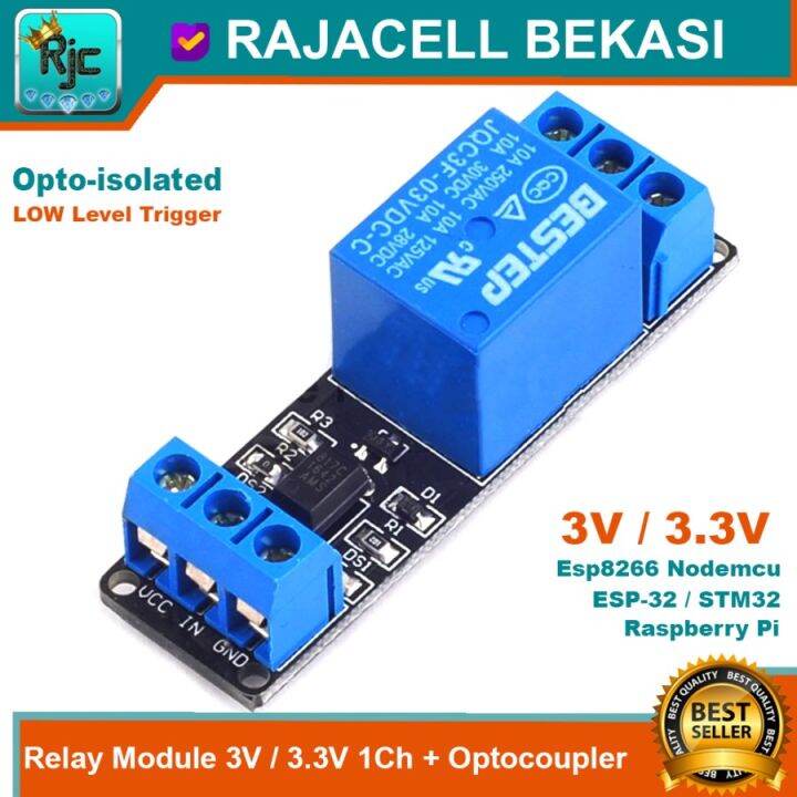 Relay Module 3.3V 3V 1 Channel +Optocoupler Low Trigger for ESP8266 | Lazada Indonesia