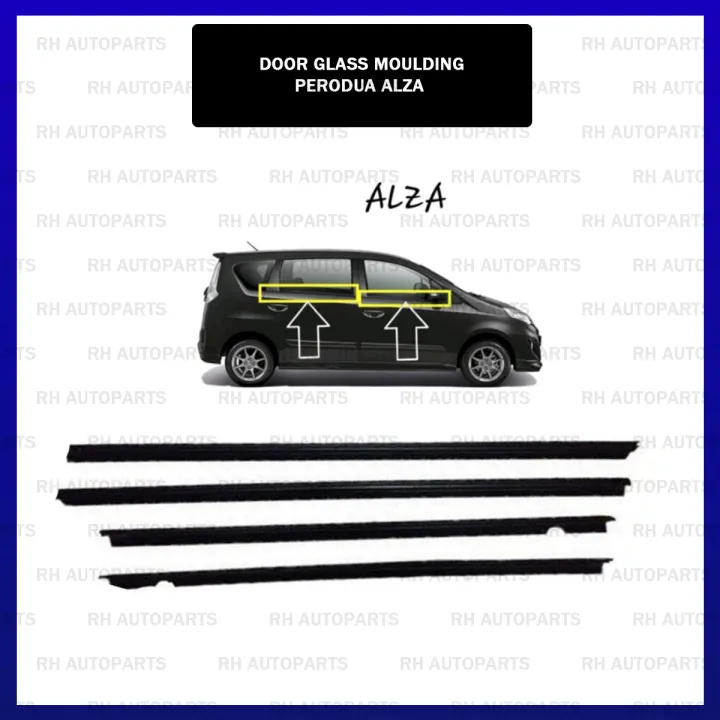 Perodua Alza Door Glass Moulding LINING RUBBER OUTER GLASS WINDOW GETAH ...