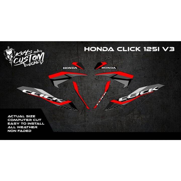 Honda Click 125i V3 Sticker Decals | Lazada PH