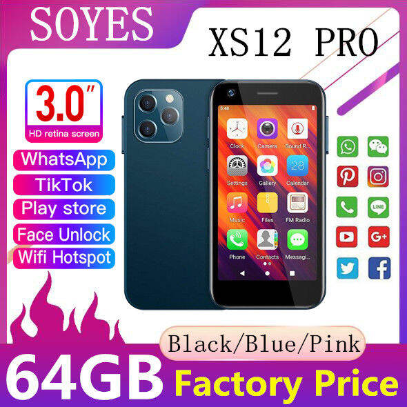 Factory Price SOYES XS12 PRO Octa-core Mini 4G Smartphone 3.0 Inches 3GB RAM 64GB ROM 13MP HD ...