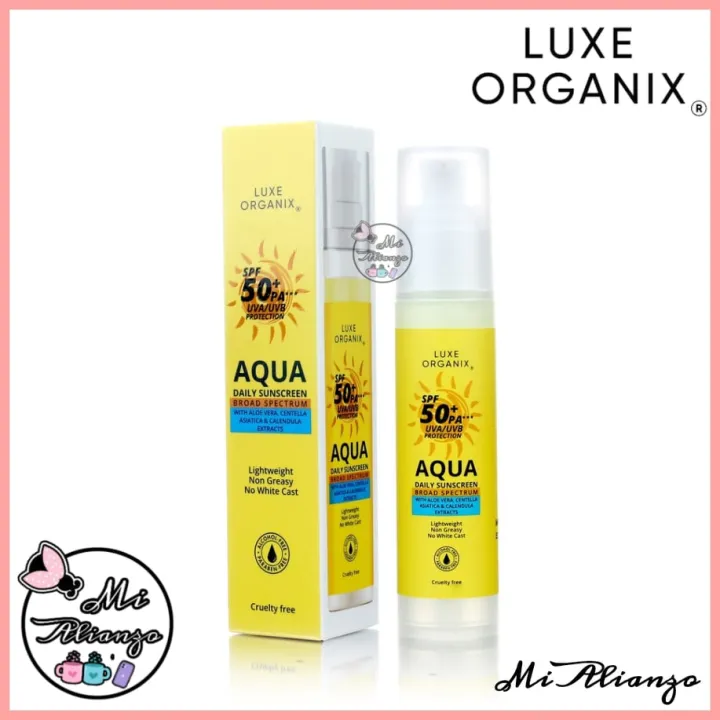 Luxe Organix Aqua Daily Sunscreen SPF50 50ml - | Lazada PH