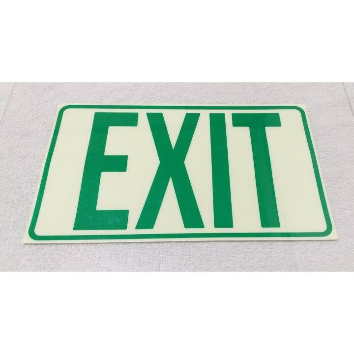 Luminous Exit Sign Sticker (19mm Text) | Lazada PH